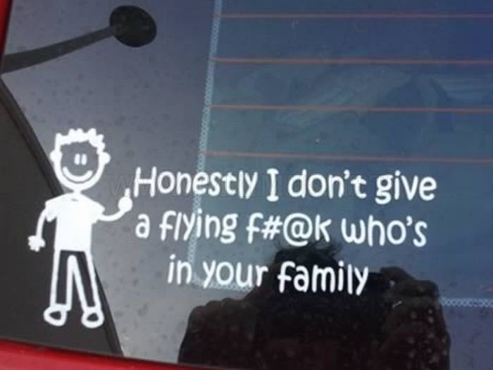 Funny Family Car Stickers Fun Funny Family Car Stickers Fun