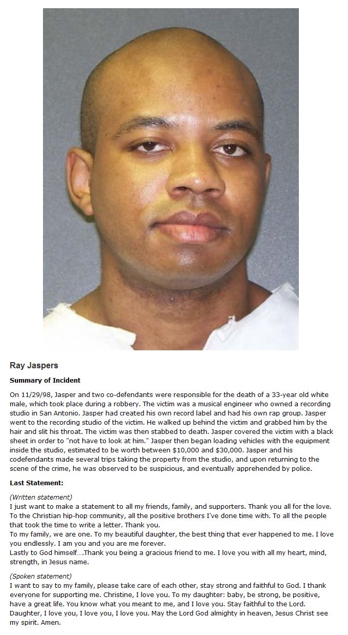 Chilling Last Words Of Death Row Inmates Revealed Others